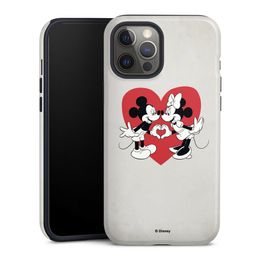 DeinDesign iPhone 12 Pro Max Handy Panzer Handyh&uuml;lle robuste Outdoor H&uuml;lle Schutzh&uuml;lle gl&auml;nzend Disney Heart Tough Case
