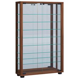H&auml;ngevitrine Vitrosa ca. 59x91x18 cm Nussbaumfarben