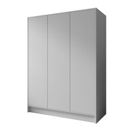 KLEIDERSCHRANK Mono Grifflos im Skandi-Stil, Wei&szlig; 150/200/51 cm