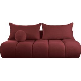 SCHLAFSOFA Milla mit Bettkasten, Weinrot Rot 205/97/85 cm