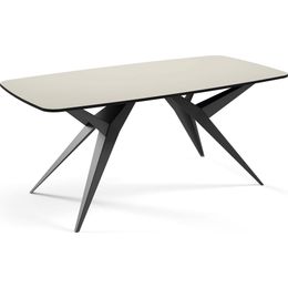 ESSTISCH Trax ausziehbar rechteckig oval, Beige Cashmere 180-260/90/76