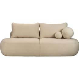 SCHLAFSOFA Bolla 3-Sitzer mit Bettkasten, Beige Boucle 240/90/90 cm