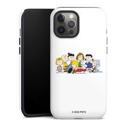 DeinDesign iPhone 12 Pro Max Handy Panzer Handyh&uuml;lle robuste Outdoor H&uuml;lle Schutzh&uuml;lle gl&auml;nzend Peanuts Kindheit Merchandise Tough Case