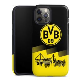 DeinDesign iPhone 12 Pro Max Handy Panzer Handyh&uuml;lle robuste Outdoor H&uuml;lle Schutzh&uuml;lle gl&auml;nzend Borussia Dortmund Stadium Bvb Tough Case