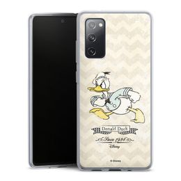 DeinDesign Galaxy S20 FE 5G Handy Silikon H&uuml;lle Case transparent Handyh&uuml;lle Disney Official Licensed Product Donuld Duck Vintage Silikon Case