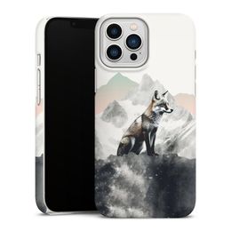 DeinDesign iPhone 13 Pro Max Handy Premium Case Smartphone Handyh&uuml;lle Schutzh&uuml;lle matt Nature Mountain Fox Premium Case