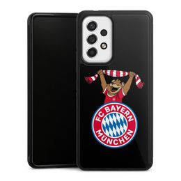 DeinDesign Galaxy A53 5G Handy Gallery Case Handyh&uuml;lle 9H Geh&auml;rtetes Glas R&uuml;ckseite H&uuml;lle Fc Bayern M&uuml;nchen Bernie Official Licensed Product Gallery Case