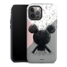DeinDesign iPhone 12 Pro Max Handy Panzer Handyh&uuml;lle robuste Outdoor H&uuml;lle Schutzh&uuml;lle gl&auml;nzend Marble Disney Mickey Mouse Tough Case