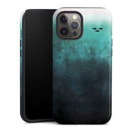 DeinDesign iPhone 12 Pro Max Handy Panzer Handyh&uuml;lle robuste Outdoor H&uuml;lle Schutzh&uuml;lle gl&auml;nzend Turquoise Water Fish Tough Case