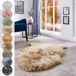 Fellteppich LUXOR living "Schaffell Namika" Gr. 31, grau (taupe), B:60cm H:50mm L:160cm, Lammfell, Teppiche, Fellteppich, echtes Lammfell, weich & flauschig, gro&szlig;e Farbauswahl, in 2 Gr&ouml;&szlig;en