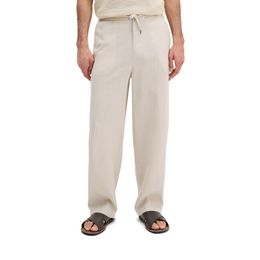 Marc O'Polo Chinohose MARC O'POLO "aus feinem Leinen", Herren, Gr. 29, L&auml;nge 32, grau silk, Obermaterial: 100% Leinen, unifarben, loose fit normal, Hosen Chinohose