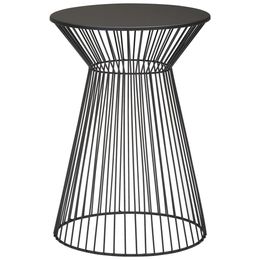 Landscape Beistelltisch, Schwarz, Metall, rund, Rundrohr, rund, 33x47x33 cm, Bsci, Wohnzimmer, Wohnzimmertische, Beistelltische, Beistelltische Metall