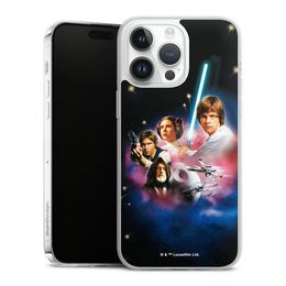 DeinDesign iPhone 14 Pro Max Handy Slim Case Silikon Handyh&uuml;lle transparent H&uuml;lle extra d&uuml;nn Star Wars Lightsaber Merchandise Silikon Slim Case