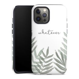 DeinDesign iPhone 12 Pro Max Handy Panzer Handyh&uuml;lle robuste Outdoor H&uuml;lle Schutzh&uuml;lle gl&auml;nzend Water Colour Jungle Palm Tree Tough Case