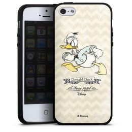 DeinDesign iPhone SE (2016-2019) Handy Silikon H&uuml;lle Case schwarz Handyh&uuml;lle Disney Official Licensed Product Donuld Duck Vintage