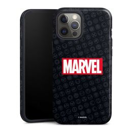 DeinDesign iPhone 12 Pro Max Handy Panzer Handyh&uuml;lle robuste Outdoor H&uuml;lle Schutzh&uuml;lle gl&auml;nzend Logo Marvel Comic Tough Case