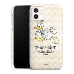 DeinDesign iPhone 12 Handy Premium Case Smartphone Handyh&uuml;lle Schutzh&uuml;lle gl&auml;nzend Official Licensed Product Disney Donuld Duck Vintage Premium Case