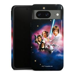 DeinDesign Google Pixel 8 Handy Panzer Handyh&uuml;lle robuste Outdoor H&uuml;lle Schutzh&uuml;lle gl&auml;nzend Star Wars Lightsaber Merchandise Tough Case