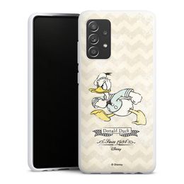 DeinDesign Galaxy A52s 5G Handy Silikon H&uuml;lle Case wei&szlig; Handyh&uuml;lle Official Licensed Product Disney Donuld Duck Vintage Silikon Case