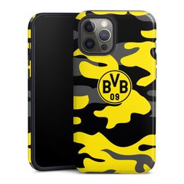 DeinDesign iPhone 12 Pro Max Handy Panzer Handyh&uuml;lle robuste Outdoor H&uuml;lle Schutzh&uuml;lle gl&auml;nzend Borussia Dortmund Merchandise Bvb Tough Case