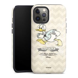 DeinDesign iPhone 12 Pro Handy Panzer Handyh&uuml;lle robuste Outdoor H&uuml;lle Schutzh&uuml;lle matt Official Licensed Product Disney Donuld Duck Vintage Tough Case
