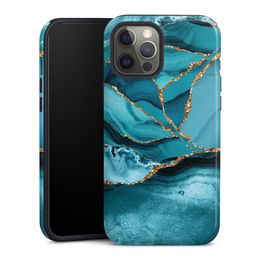 DeinDesign iPhone 12 Pro Max Handy Panzer Handyh&uuml;lle robuste Outdoor H&uuml;lle Schutzh&uuml;lle gl&auml;nzend Marble Gemstone Glitzer Tough Case