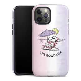 DeinDesign iPhone 12 Pro Max Handy Panzer Handyh&uuml;lle robuste Outdoor H&uuml;lle Schutzh&uuml;lle gl&auml;nzend Snoopy Official Licensed Product Peanuts Tough Case