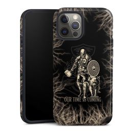 DeinDesign iPhone 12 Pro Max Handy Panzer Handyh&uuml;lle robuste Outdoor H&uuml;lle Schutzh&uuml;lle gl&auml;nzend Tv Show Designs Wikinger Vikings Tough Case