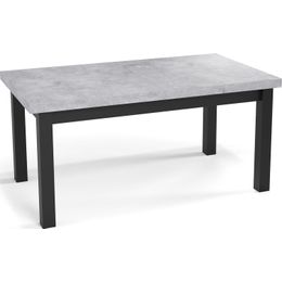 ESSTISCH Gemini rechteckig ausziehbar, Grauer Beton 200-300/100/78 cm