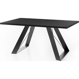 ESSTISCH Colter rechteckig ausziehbar, Schwarz 140-240/80/76 cm