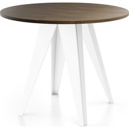 ESSTISCH Griffin runder ausziehbarer, Lefkas Eiche 100-140/100/76 cm