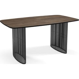 ESSTISCH Cavaro rechteckig oval ausziehbar, Walnuss Braun 160-236/90/76 cm