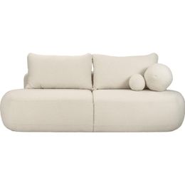 SCHLAFSOFA Bolla 3-Sitzer mit Bettkasten, Creme Boucle 240/90/90 cm