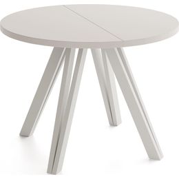 ESSTISCH Ravero runder ausziehbarer, Kaschmir 100-140/100/77 cm