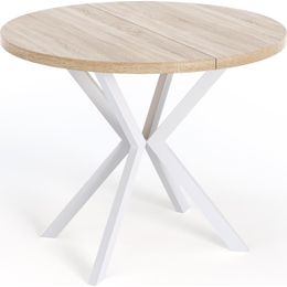 ESSTISCH Della runder ausziehbarer, Sonoma Eiche 120-200/120/76 cm