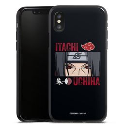 DeinDesign iPhone X Handy Silikon H&uuml;lle Case schwarz Handyh&uuml;lle Naruto Shippuden Manga Itachi Uchiha