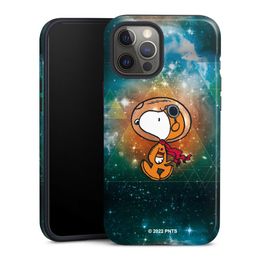 DeinDesign iPhone 12 Pro Max Handy Panzer Handyh&uuml;lle robuste Outdoor H&uuml;lle Schutzh&uuml;lle gl&auml;nzend Official Licensed Product Snoopy Astronaut Tough Case