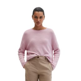 Marc O'Polo Strickpullover MARC O'POLO "aus Heavy-Weight-Organic-Cotton", Damen, Gr. M, dried rose, Obermaterial: 100% Baumwolle, unifarben, U-Boot-Ausschnitt, Pullover Strickpullover