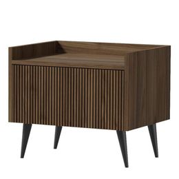 NACHTTISCH Arysa in Braun Walnuss Holzoptik 52/45/41 cm