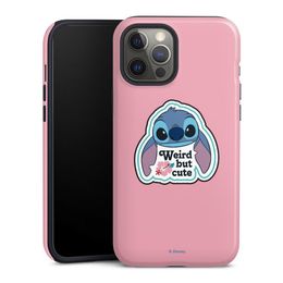 DeinDesign iPhone 12 Pro Max Handy Panzer Handyh&uuml;lle robuste Outdoor H&uuml;lle Schutzh&uuml;lle gl&auml;nzend Lilo & Stitch Disney Sayings Tough Case