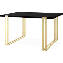 ESSTISCH Stella rechteckig ausziehbar, Schwarz 160-260/90/76 cm