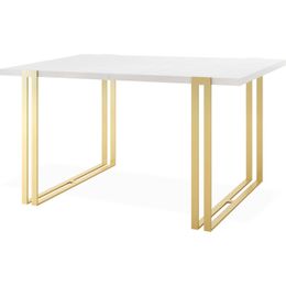 ESSTISCH Stella rechteckig ausziehbar, Wei&szlig; 140-260/80/76 cm