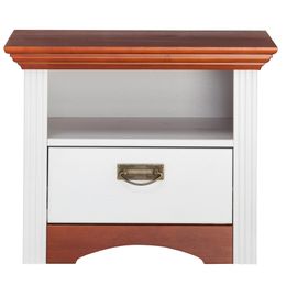 Nachtkonsole OTTO HOME "Konrad", wei&szlig; (wei&szlig;, kirschbaumfarben), B:56cm H:45cm T:39cm, Sideboards, Nachtkonsole, aus massiver, FSC-zertifizierter Kiefer