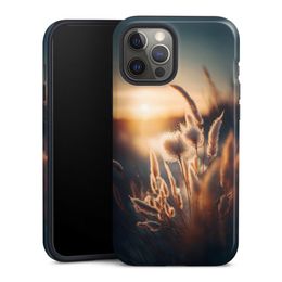 DeinDesign iPhone 12 Pro Max Handy Panzer Handyh&uuml;lle robuste Outdoor H&uuml;lle Schutzh&uuml;lle gl&auml;nzend Sun Pampasgras Nature Tough Case