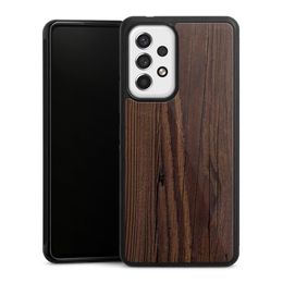DeinDesign Galaxy A53 5G Handy Gallery Case Handyh&uuml;lle 9H Geh&auml;rtetes Glas R&uuml;ckseite H&uuml;lle Nut Tree Wooden Look Wood Gallery Case