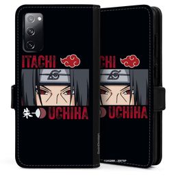 DeinDesign Galaxy S20 Handy Klapph&uuml;lle Handyh&uuml;lle aus Kunst Leder schwarz Flip Case Naruto Shippuden Manga Itachi Uchiha Sideflip mit Lasche