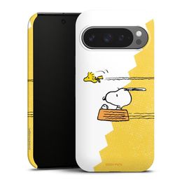 DeinDesign Google Pixel 9 Pro Handy Panzer Handyh&uuml;lle robuste Outdoor H&uuml;lle Schutzh&uuml;lle gl&auml;nzend Snoopy Peanuts Children Tough Case