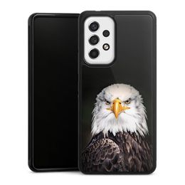 DeinDesign Galaxy A53 5G Handy Gallery Case Handyh&uuml;lle 9H Geh&auml;rtetes Glas R&uuml;ckseite H&uuml;lle Bird Animals Eagle Gallery Case
