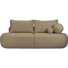 SCHLAFSOFA Bolla 3-Sitzer mit Bettkasten, Camel Dunkelbeige Boucle 240/90/90 cm