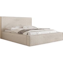 POLSTERBETT Terra mit Bettkasten, Beige Boucle 120x200 cm